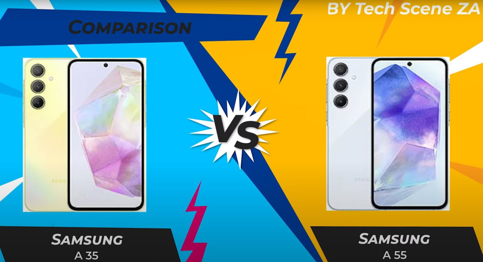 The A-Series top 2 contenders Samsung A35 VS A55 - Tech Scene ZA